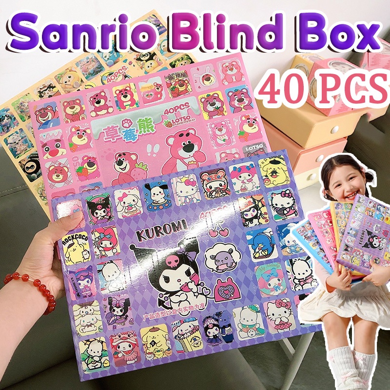 HOMLY ⚡Ready Stock⚡ Sanrio 40 Hole Figure Blind Box Keychain Toy ...