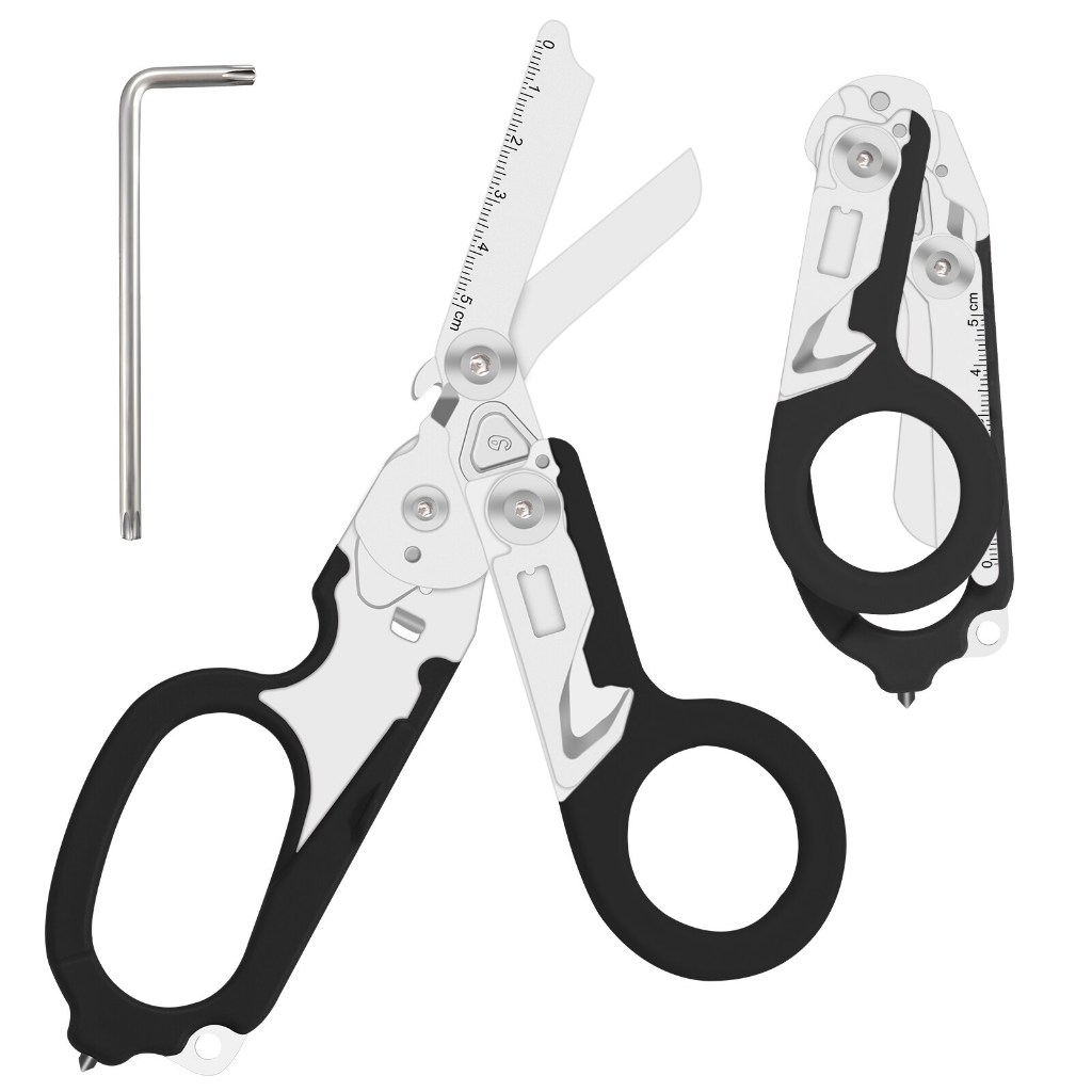 Trauma Raptor Shears, 6 in 1 Emergency Shears Foldable Medical Scissors ...