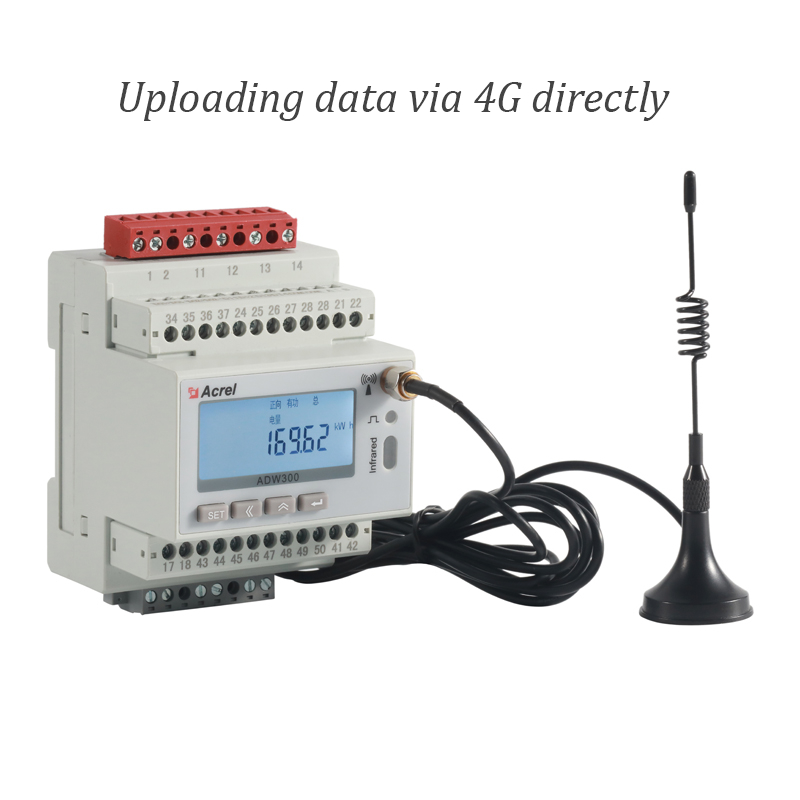 Acrel ADW300-4G/K Wireless Energy Meter 3 Phase Electric Meter 100A Input 380V Power Measuring ...