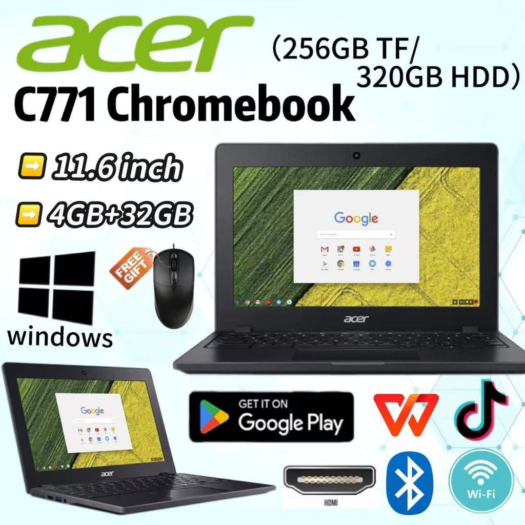 Acer C771 Chromebook/11.6" inch/4GB RAM/32GB SSD/Study and Office work ...
