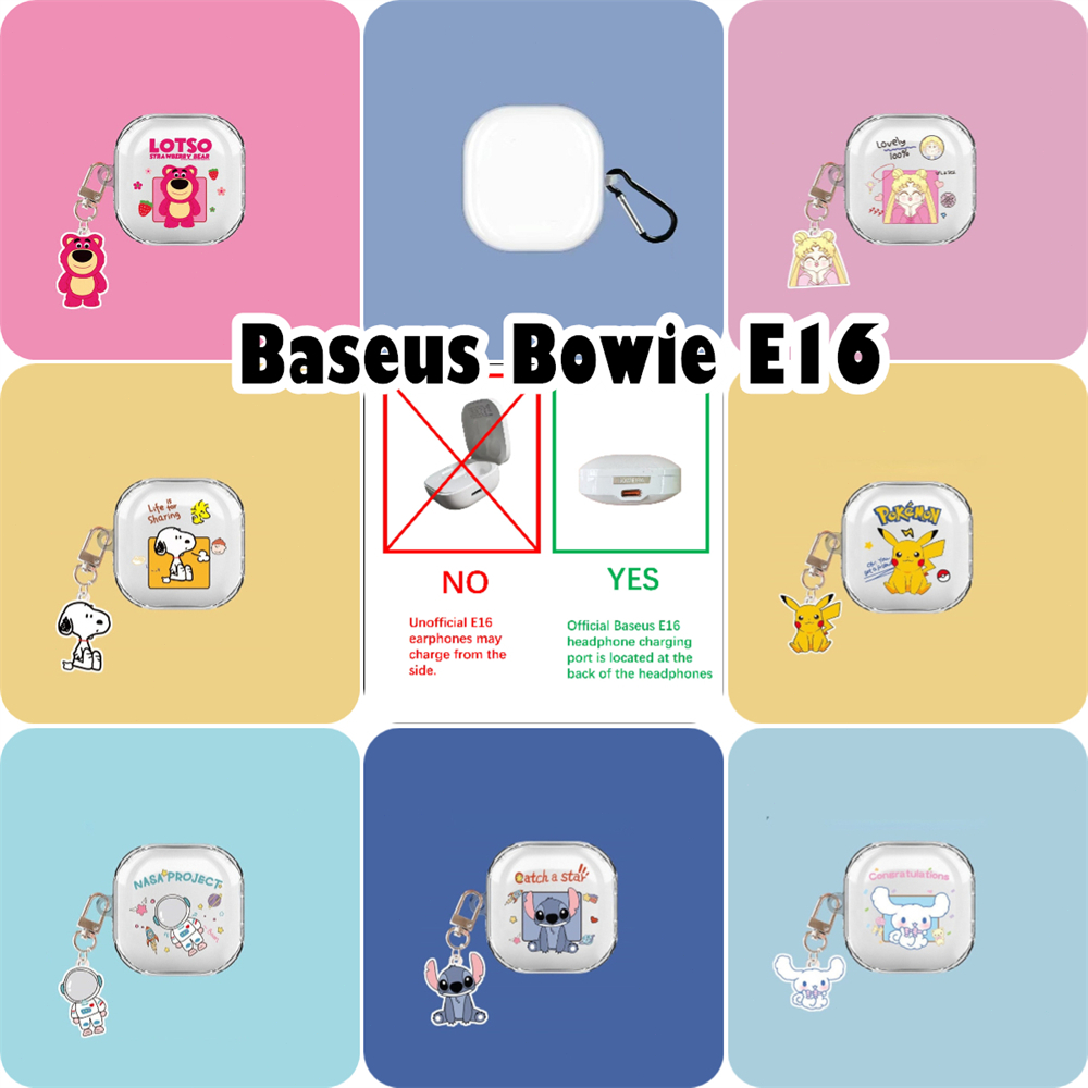 READY STOCK! For Baseus Bowie E16 Case Transparent Cute Cartoon Soft ...