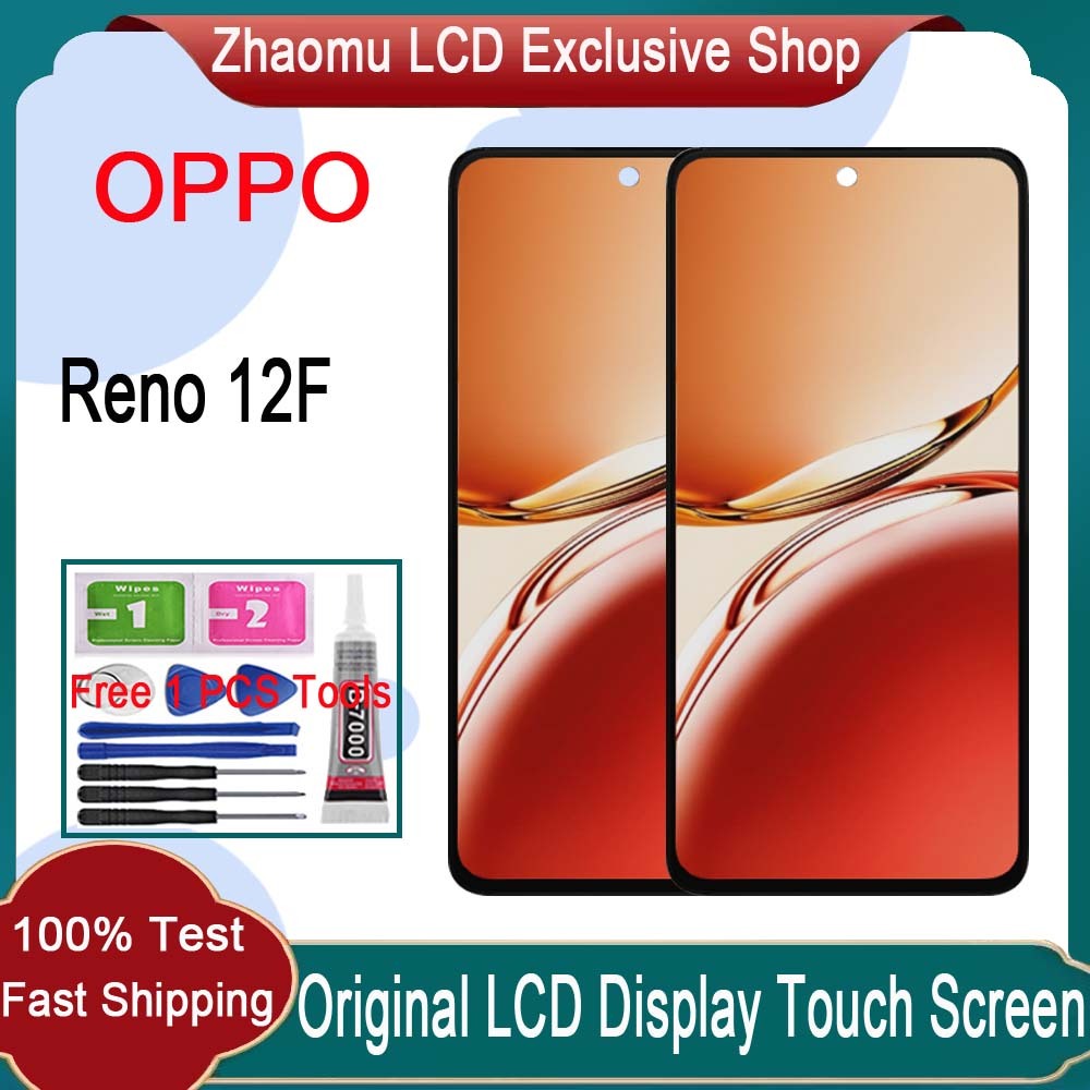 Original AMOLED OPPO Reno 12F 4G 5G LCD Display Touch Screen ...