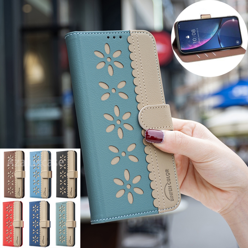 Splicing Leather Flip Phone Case for iphone 14 case For iphone 14 13 12 ...