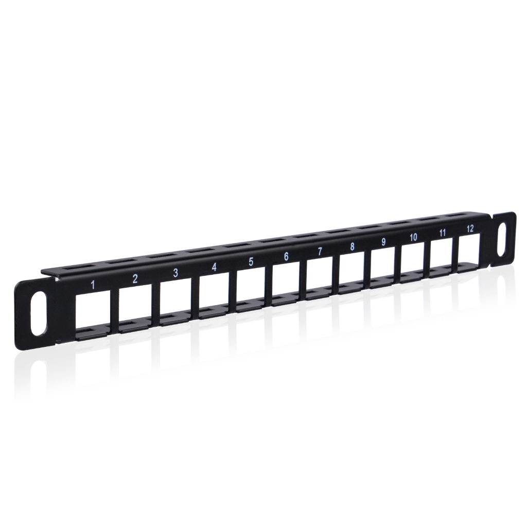 DeskPi Rackmate Accessories 10inch 12 Port Blank Keystone Patch Panel ...
