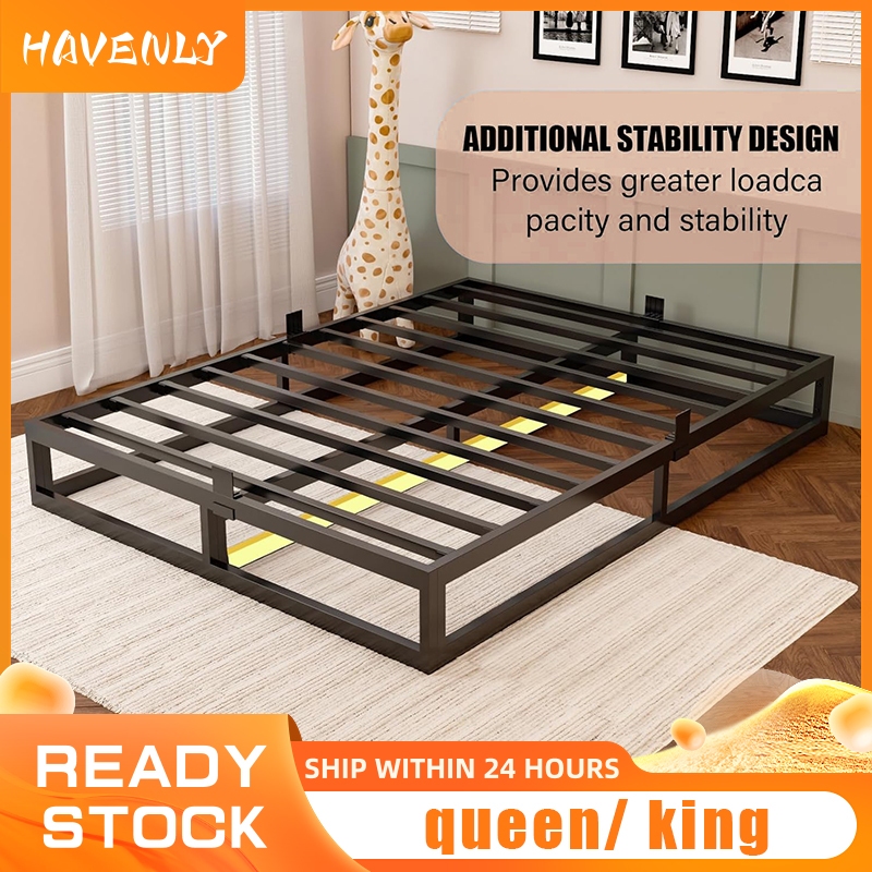 rangka katil saiz queen Bed Frame King Size Platform Bed Frame Metal ...