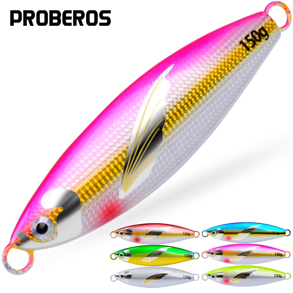 Proberos 5pcs Saltwater Jigs Fishing Lures Slow Pitch/Knife/Vertical ...
