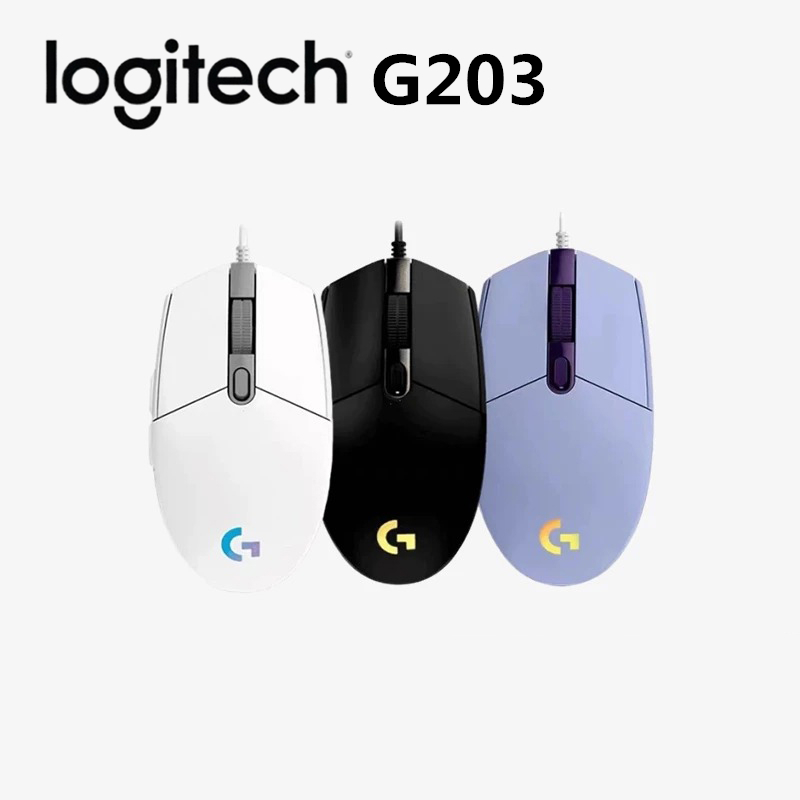 Logitech Gaming Mouse G203 2nd Gen 8,000 DPI, Rainbow Optical Effect ...