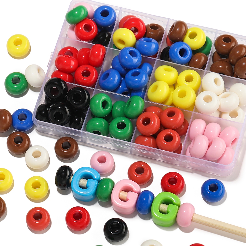 St. kunkka 10Pcs Flat Round Beads Acrylic 16mm Abacus Beads for DIY ...