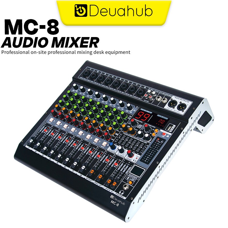 Deuahub Mc6/Mc8 Professional Audio Mixer 6/8 Channel Na Stereo Output/Bluetooth/USB/MP3 | Shopee ...