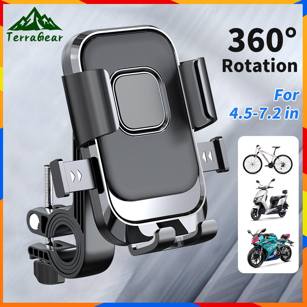 Universal Motorcycle Phone Holder 360° Shockproof Rotation, GPS ...