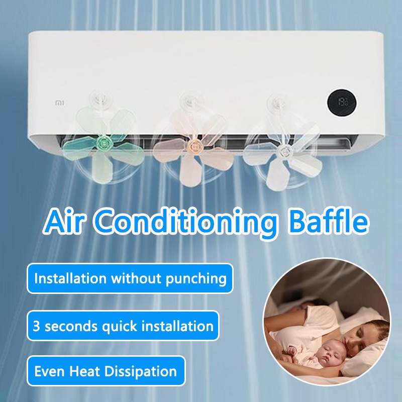 Adjustable Air Conditioner Wind Guide Fan Baby Living Room Bedroom ...