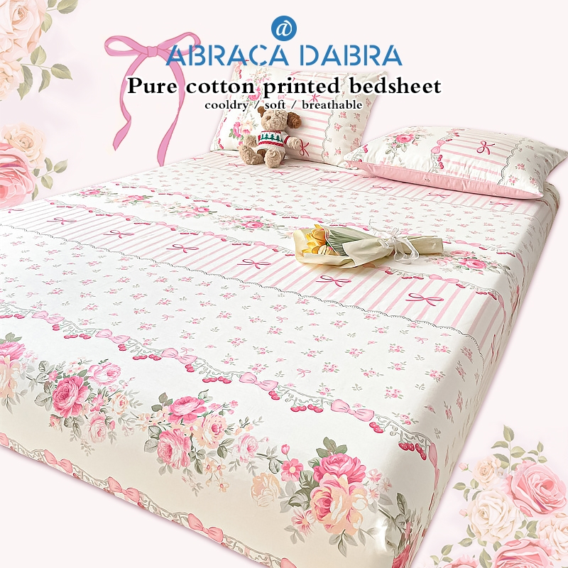 Abraca Dabra 100% Cotton Fitted Bedsheet - Breathable, Skin-friendly ...