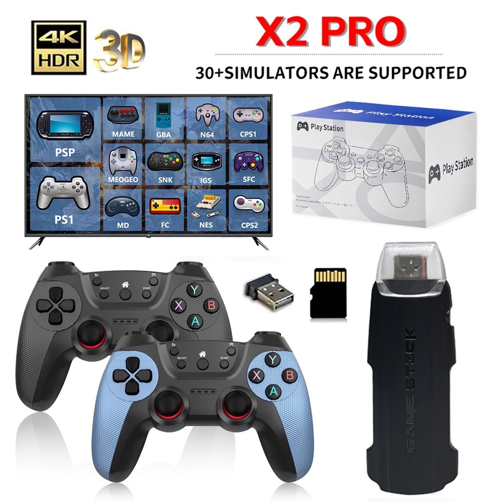 X2 PRO Retro Game Console 4K HDMI 60FPS 41,000+ Retro Games 128GB TF ...