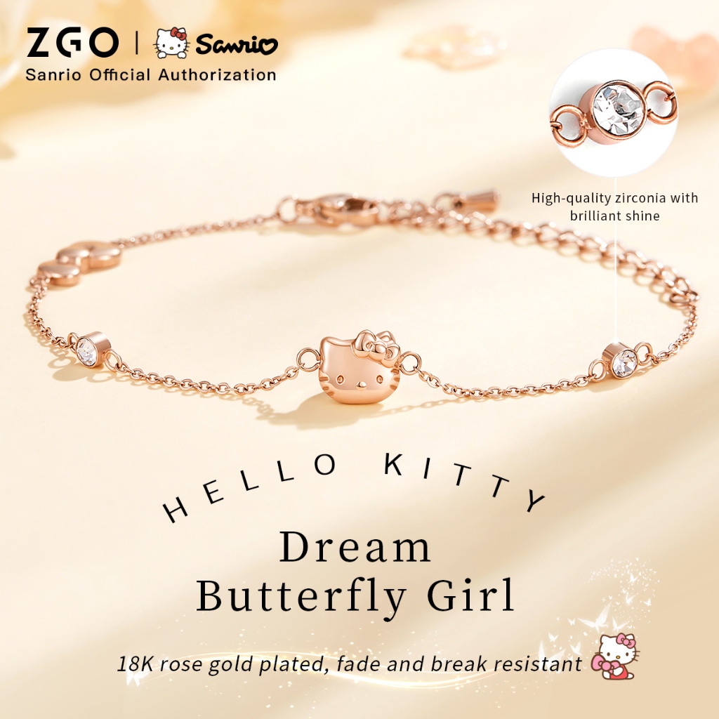 ZGO x Sanrio Hellokitty Bracelet Women's Ornaments Light Luxury Niche ...