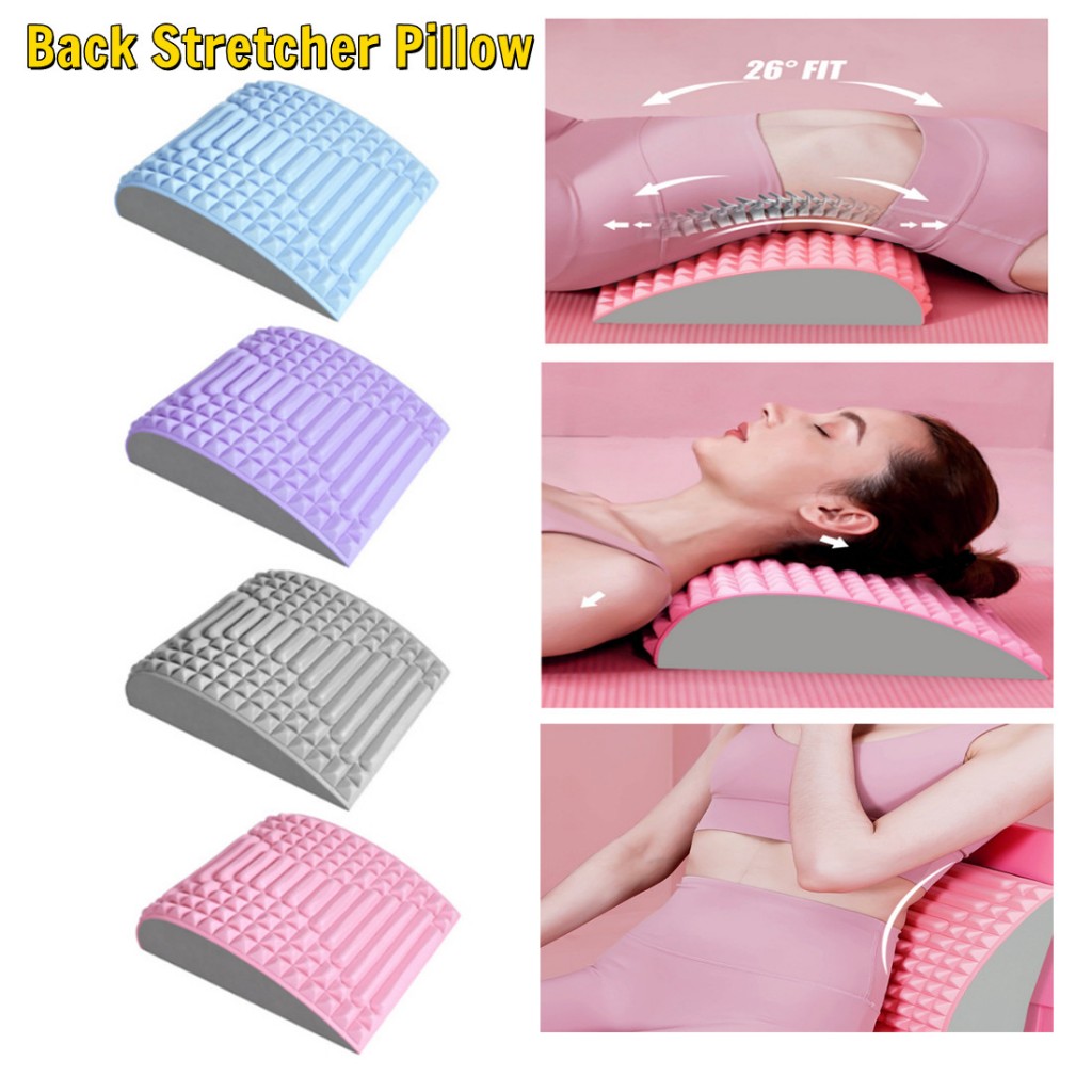 Back Stretcher Pillow Neck Lumbar Support Massager for Neck Waist Back ...