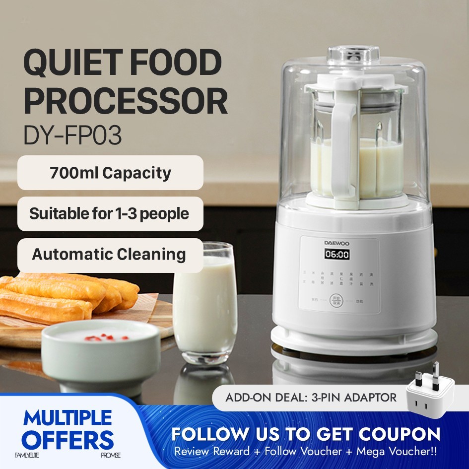 DAEWOO Quiet Food Processor Soymilk Machine Automatic Juicer Blender ...