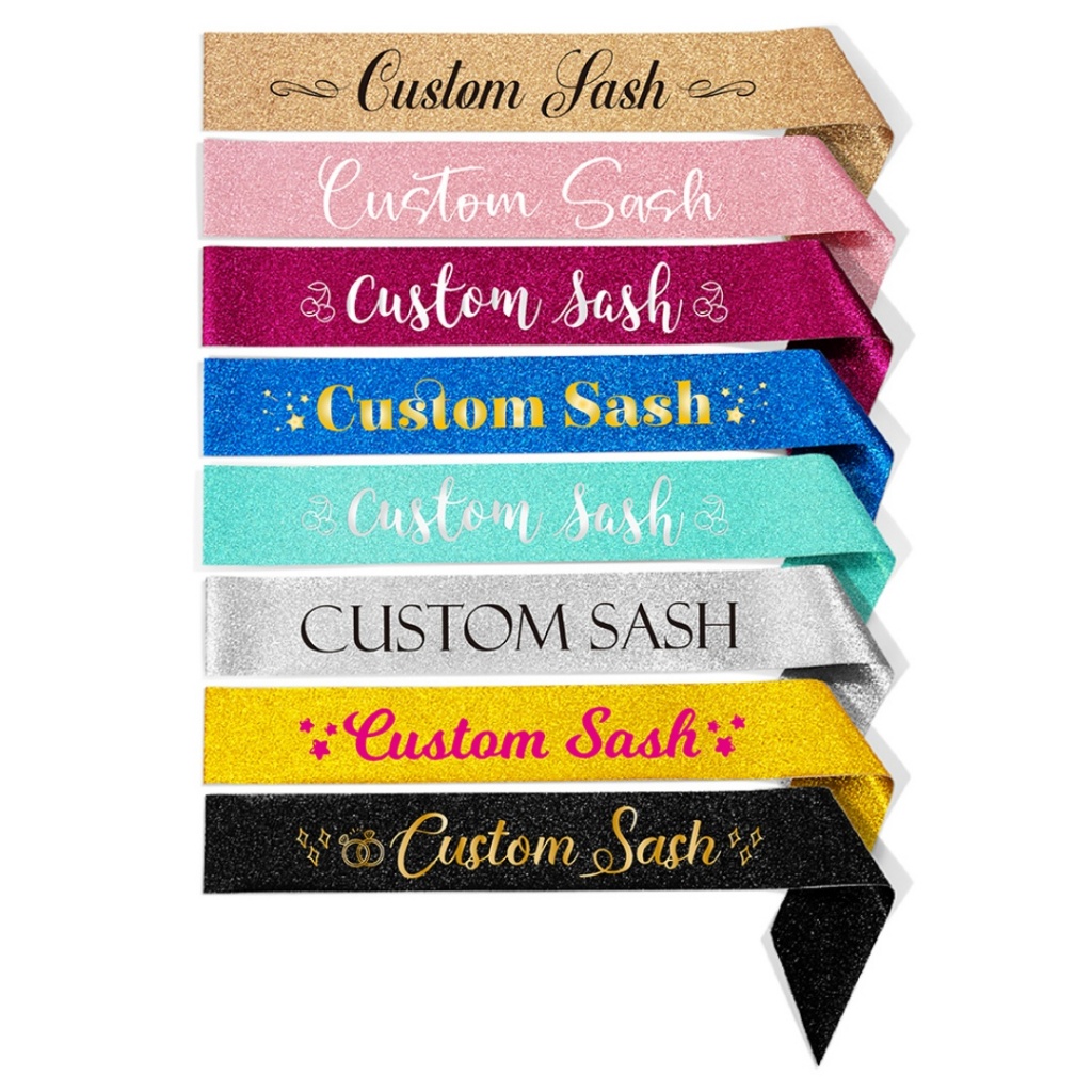 Custom Glitter Sash Personalized Design Your Own Sash for Birthday ...