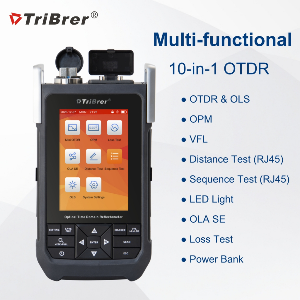 TriBrer 3.5 Inch 10 in 1 OLS OPM VFL OLA SE RJ45 Optical Time ...