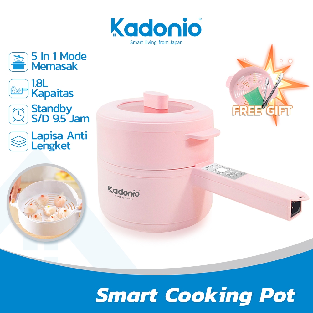 KADONIO Multi Cooker Multifunction Electric Cooking Pot with Steamer Rice Cooker 電子鍋 Non Stick ...