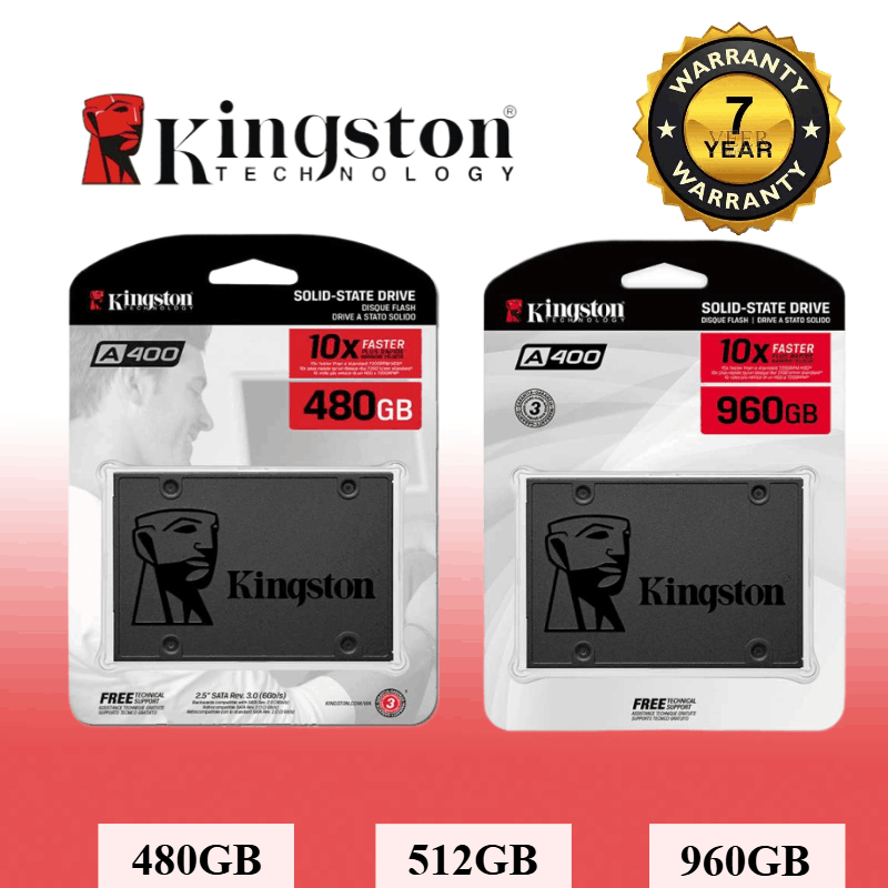 Kingston A400 480GB SSD 2.5-Inch SATA III TLC 6GB/s Internal SSD Solid State Drive (SA400S37 ...