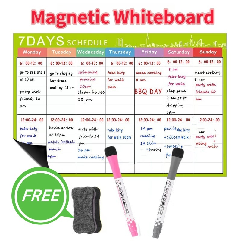 A3 Magnet Fridge Planner -Whiteboard Monthly Planner Magnetic Message ...