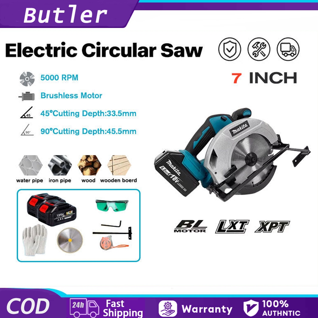 Circular Saw Cordless Electric Circular Saw 7inch Circular Saw Handheld ...