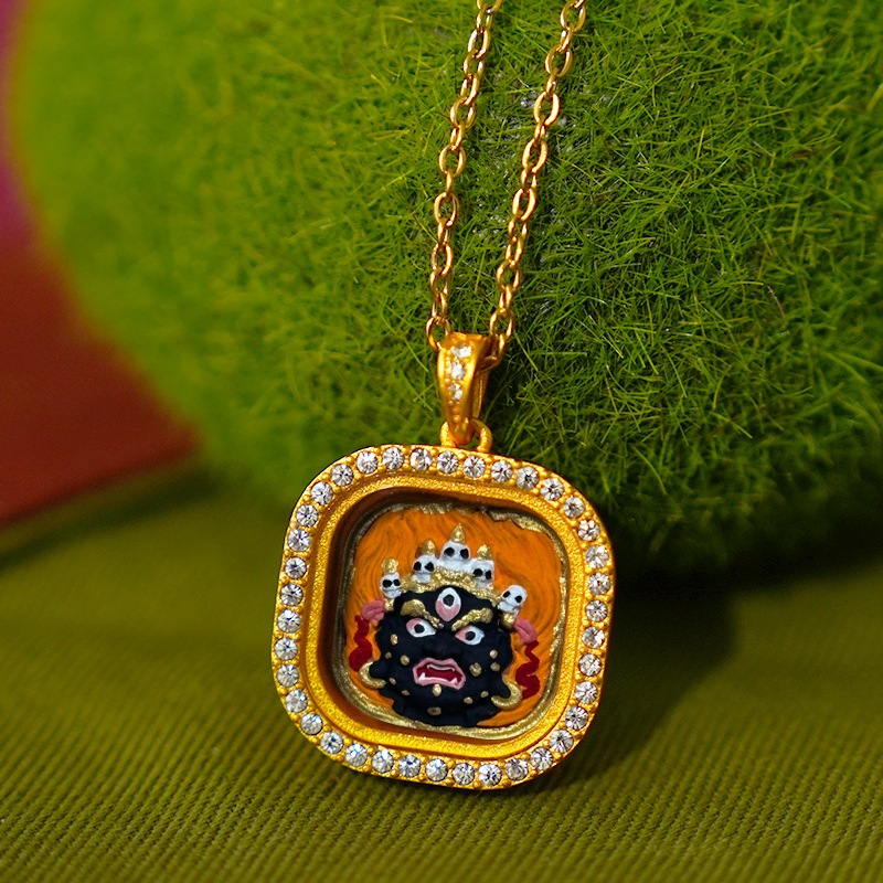New Non-Remaining Diamond Gawu Box Necklace Brass Thangka Drawing Box ...