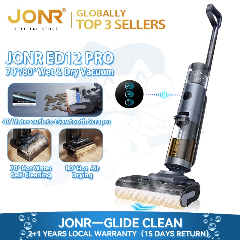 【2 Year Warranty】JONR ED12 PRO Cordless Wet Dry Vacuum Cleaner 70°C Hot ...