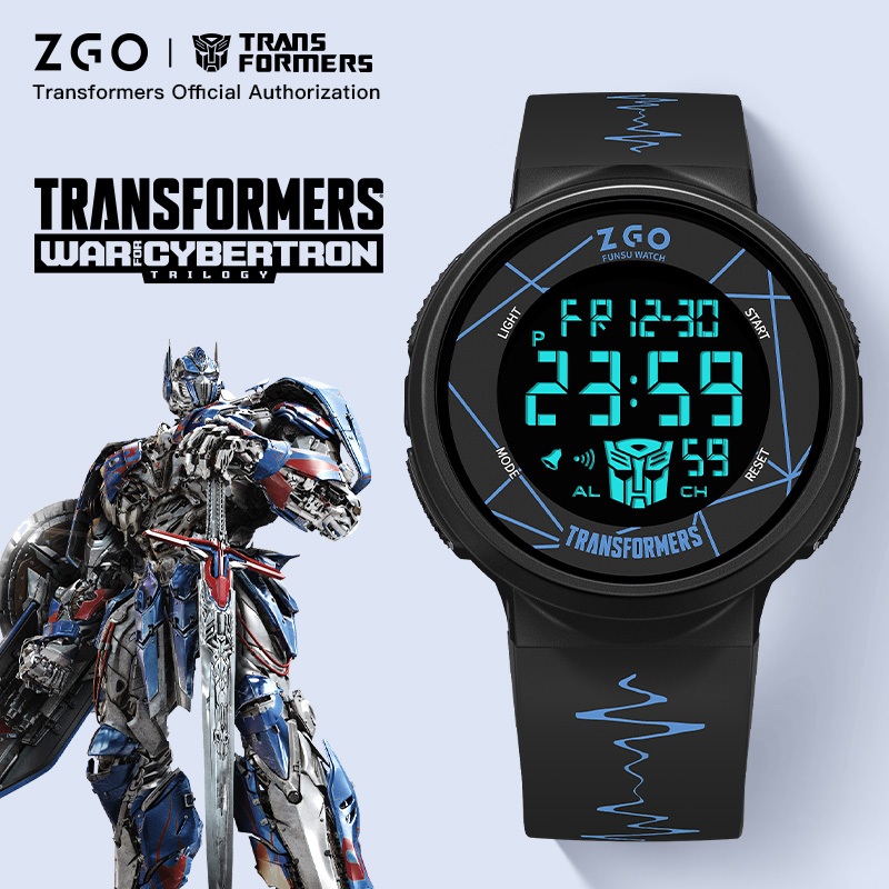 ZGO x Transformers Kids Watch For Boys Luminous 50M Waterproof Digital ...
