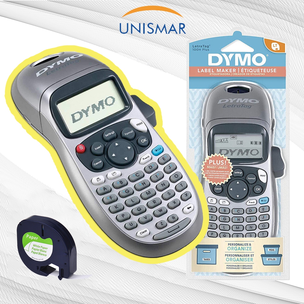 Dymo LetraTag LT-100H Label Maker Machine with 1pk 91200 Paper Label ...