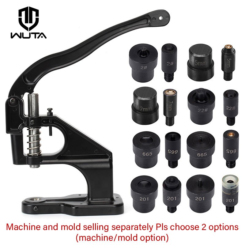 WUTA Hand Press Button Installation Tool Rivets Snap Eyelet Fastener ...