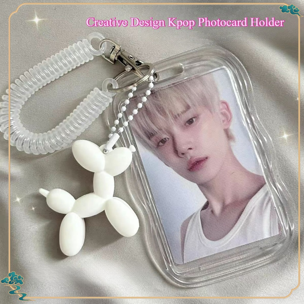 Creative Design Kpop Photocard Holder Transparent Card Holder Keychain ...