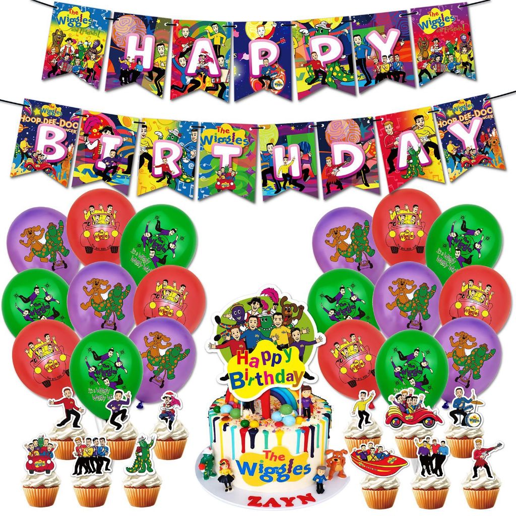 The Wiggles Kids Pop Music Birthday Party Scene Decoration Banner Cake ...