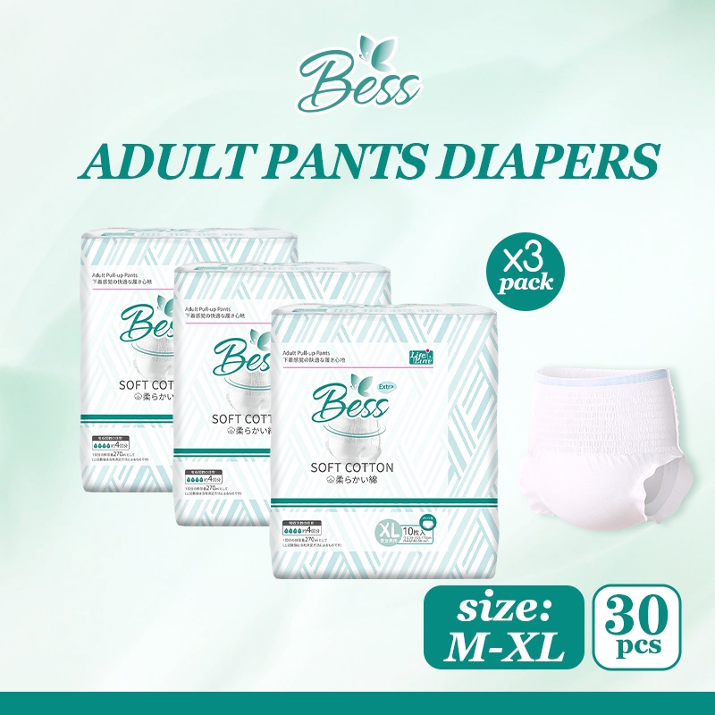 30pcs Bess Adult Diaper M/L/XL Day&Night Use Diapers Adult Pants Tape ...