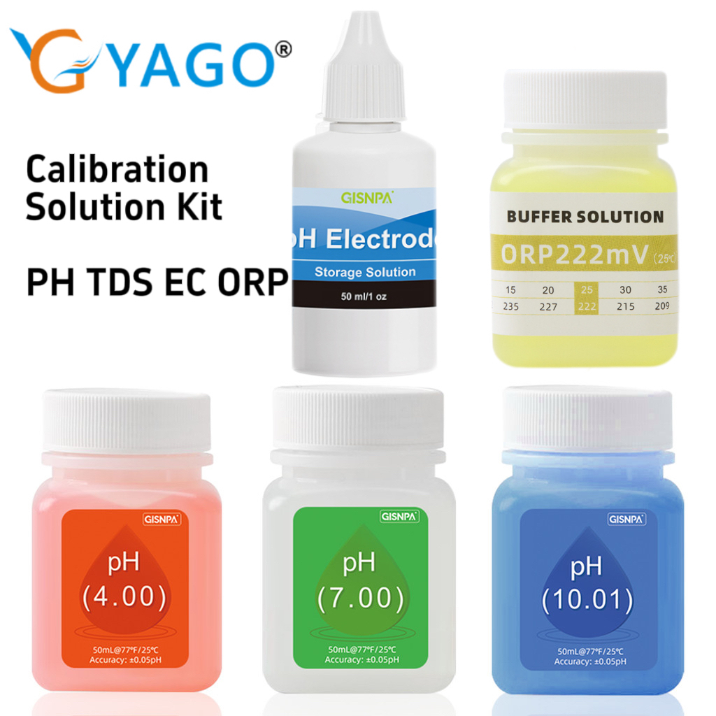 YAGO PH Calibration Solution TDS EC ORP Salinity pH Buffer Solutions ...