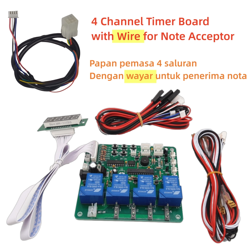 4 Channel Timer Board for Laundry detergent Time Control Power Supply ...