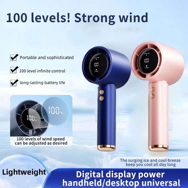 N68 Handheld portable fan mini turbo rechargeable travel jet fan with ...