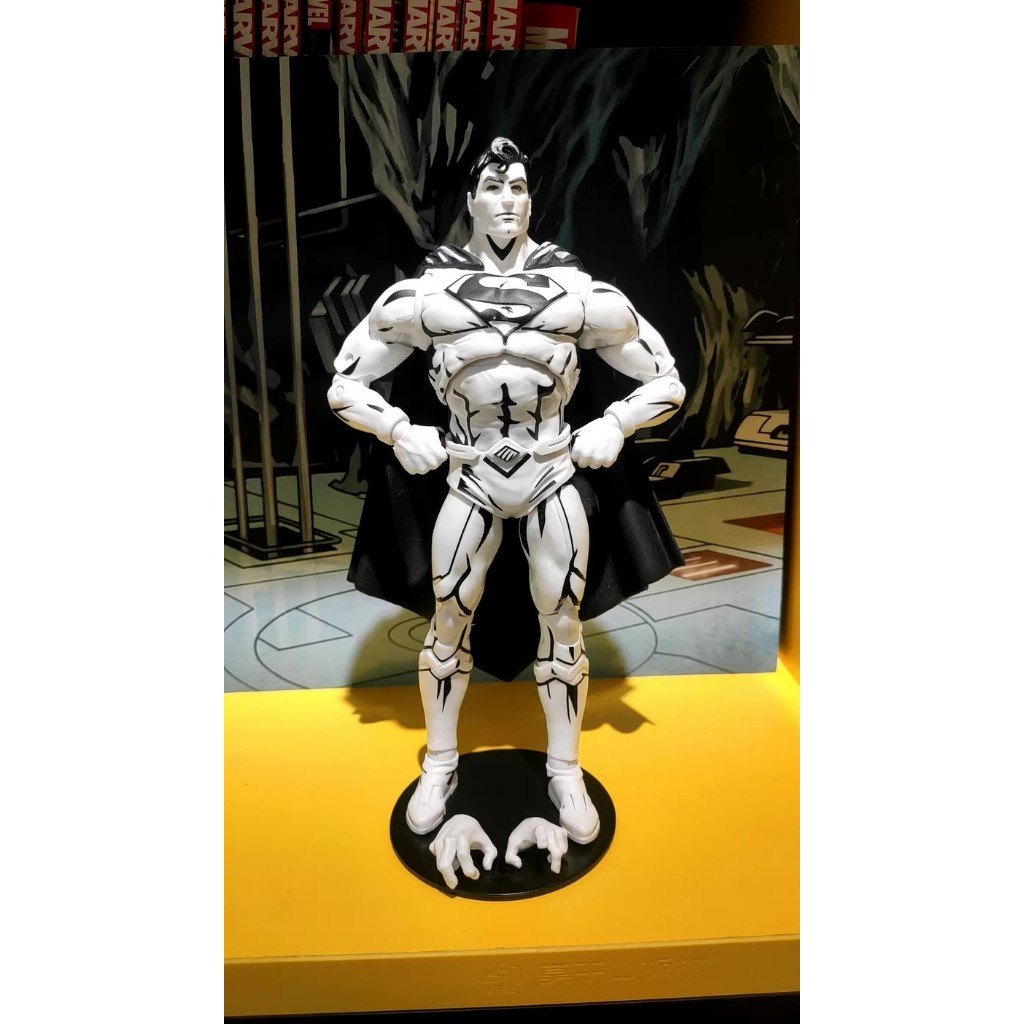 (NO BOX) McFarlane Line Drawing Superman Main Action Figure | Shopee ...