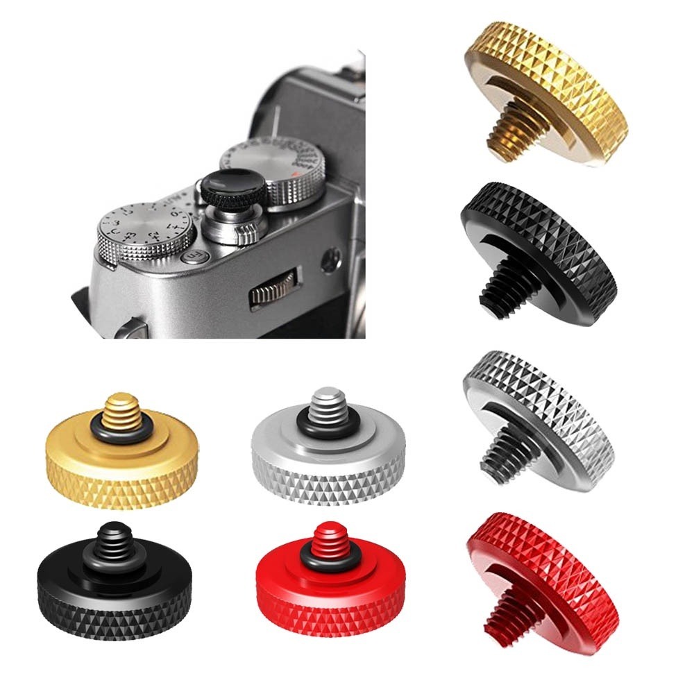 Brass Shutter Release Button With Rubber Ring for Fujifilm Leica Nikon ...