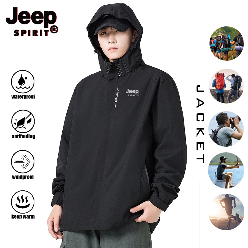 [Delivery 2-3 Days]JEEP SPIRIT Jacket for men and women outdoor hiking ...