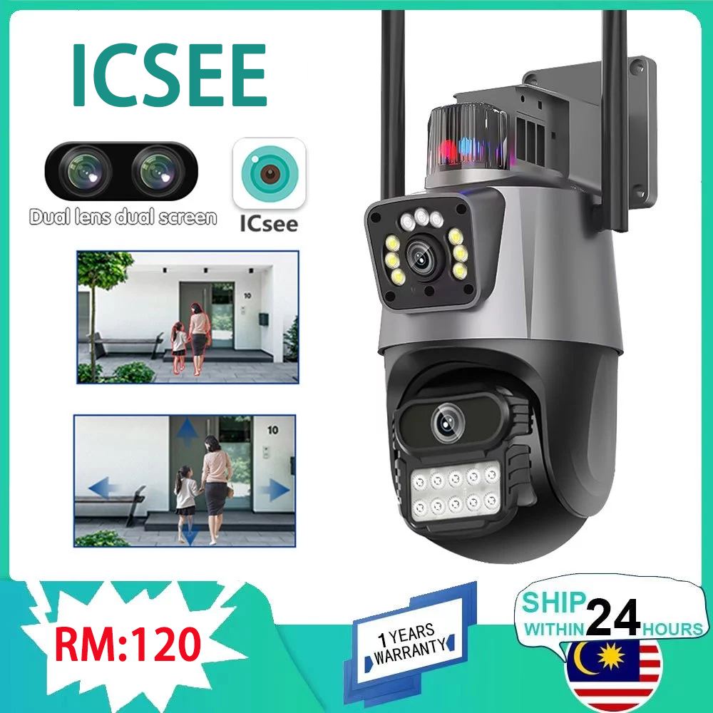 CCTV 6MP 2K 3-Lens CCTV ireless Outdoor Waterproof PTZ CCTV Monitoring Camera 360 Mobile ...