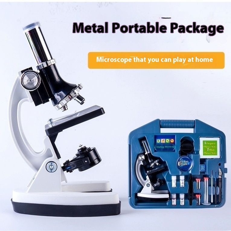 Biological Microscope Beginner Microscope Lab Kit High Power Magnification Mikroskop Set Student ...