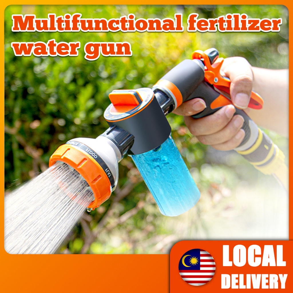 [8 MODE] Water Jet Gun Nozzle Water Spray Peralatan Berkebun garden ...
