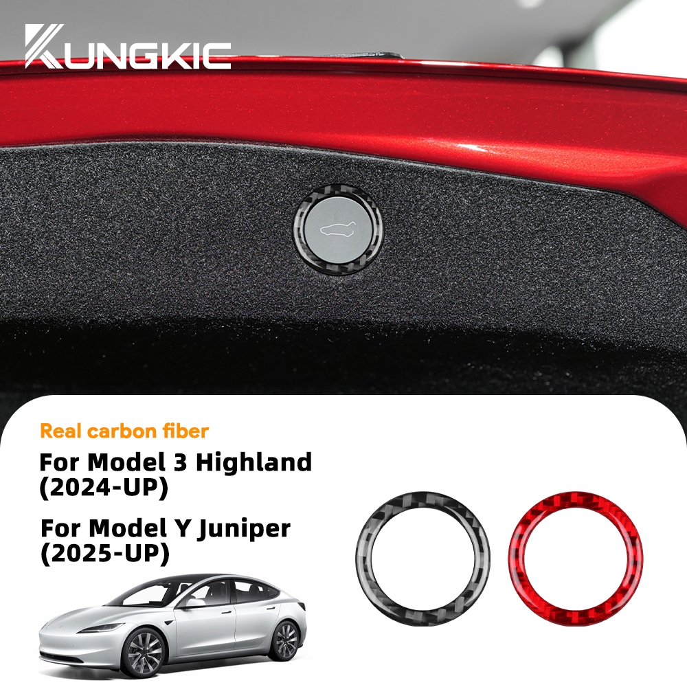 KUNGKIC Carbon Fiber For Tesla Model 3 Highland 2024 Model Y Juniper ...
