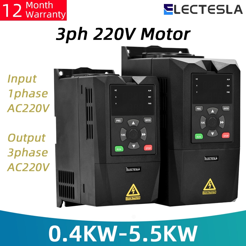 220V VFD 0.75KW-5.5KW Input 1phase 220V Output 3phase 220V Motor Speed Controller AC Drive ...