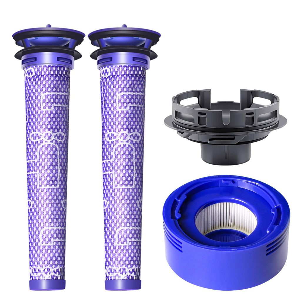 4 Pack Vacuum Filter Replacement and Motor Cover Upgrade Kit Compatible ...