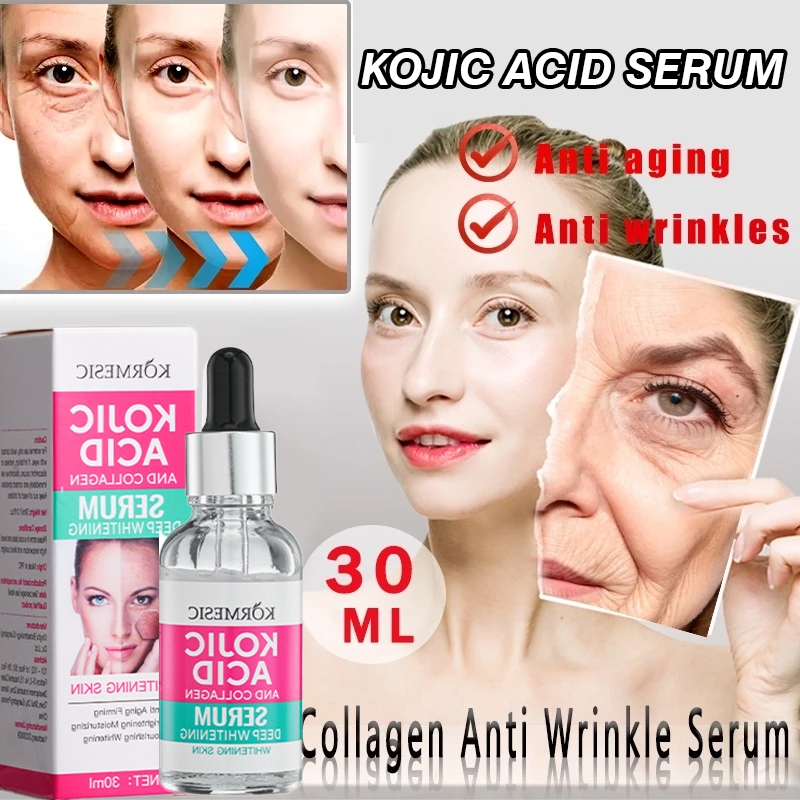 Kojic Acid Collagen Face Serum Pekas Melasma Remover Whitening ...