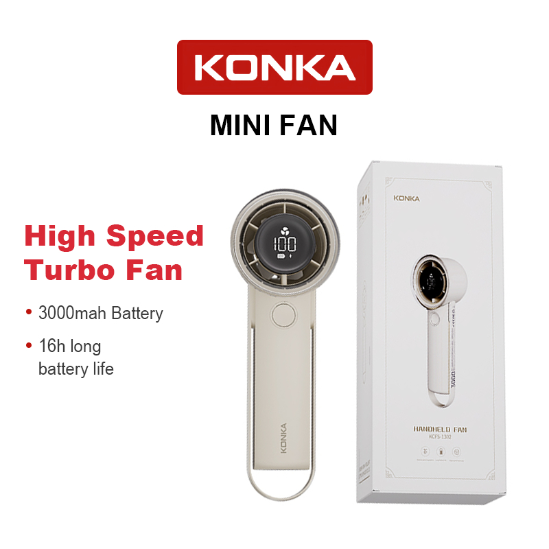 KONKA Portable Handheld Fan 3000mAh 16h cooling mini Hand Fans with 100 ...