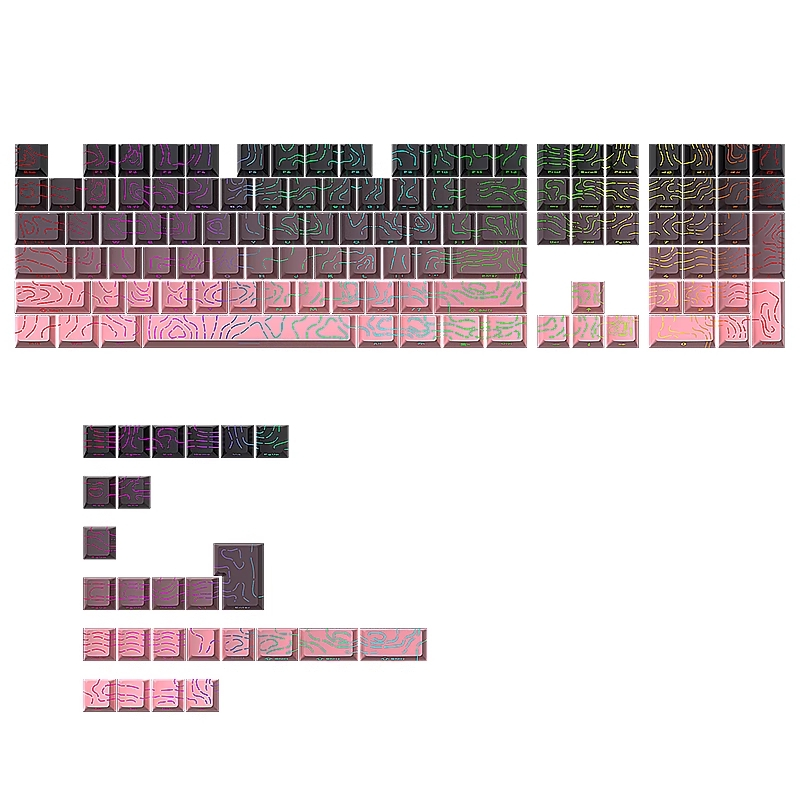 【Keycap Only】Blackberry Contour Lines Keycap Side Engraving Shine ...