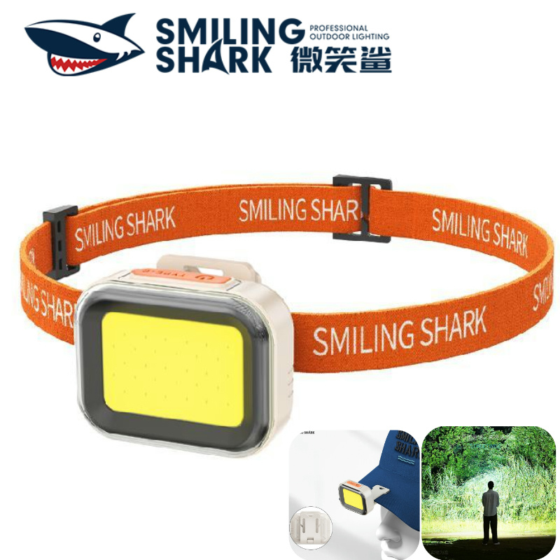 SMILING SHARK TD0231 Mini Head Lamp 4Mode COB Work Light Type-c ...